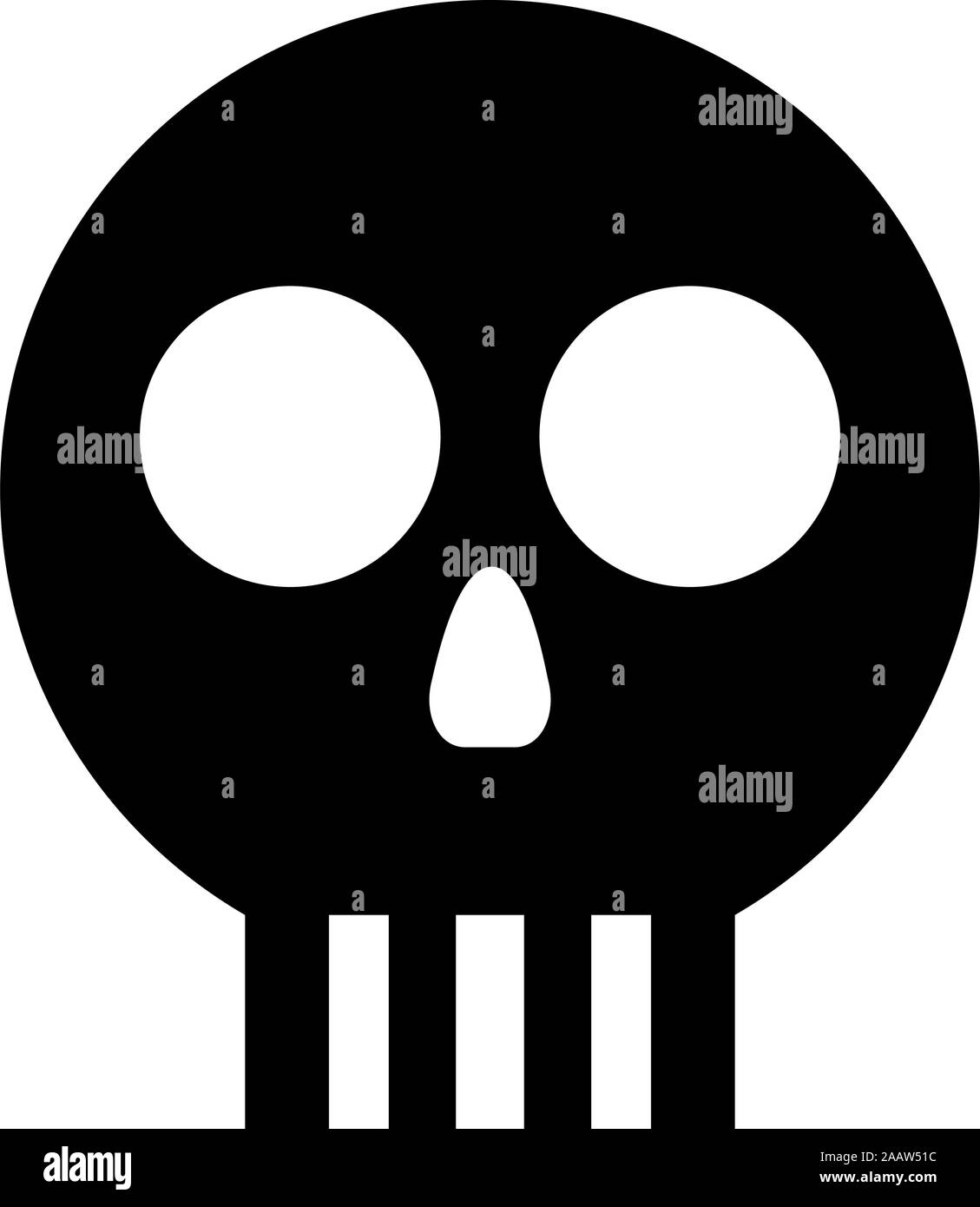 Human skull Cranium icon black color vector illustration flat style ...