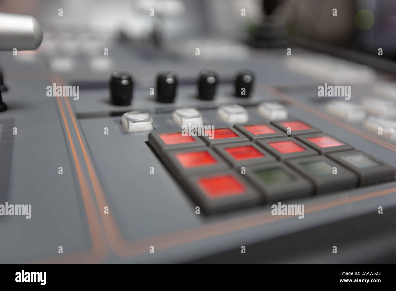 Broadcast studio video and audio switcher mixer Stock Photo - Alamy