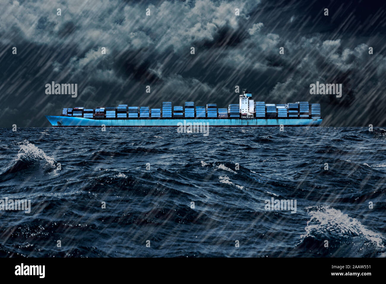 Container ship storm hi-res stock photography and images - Alamy