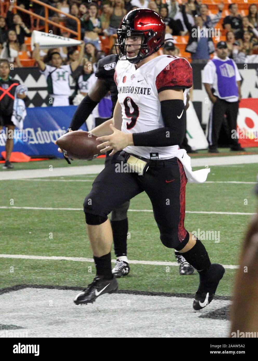 November 23, 2019 - San Diego State Aztecs quarterback Ryan Agnew #9 ...