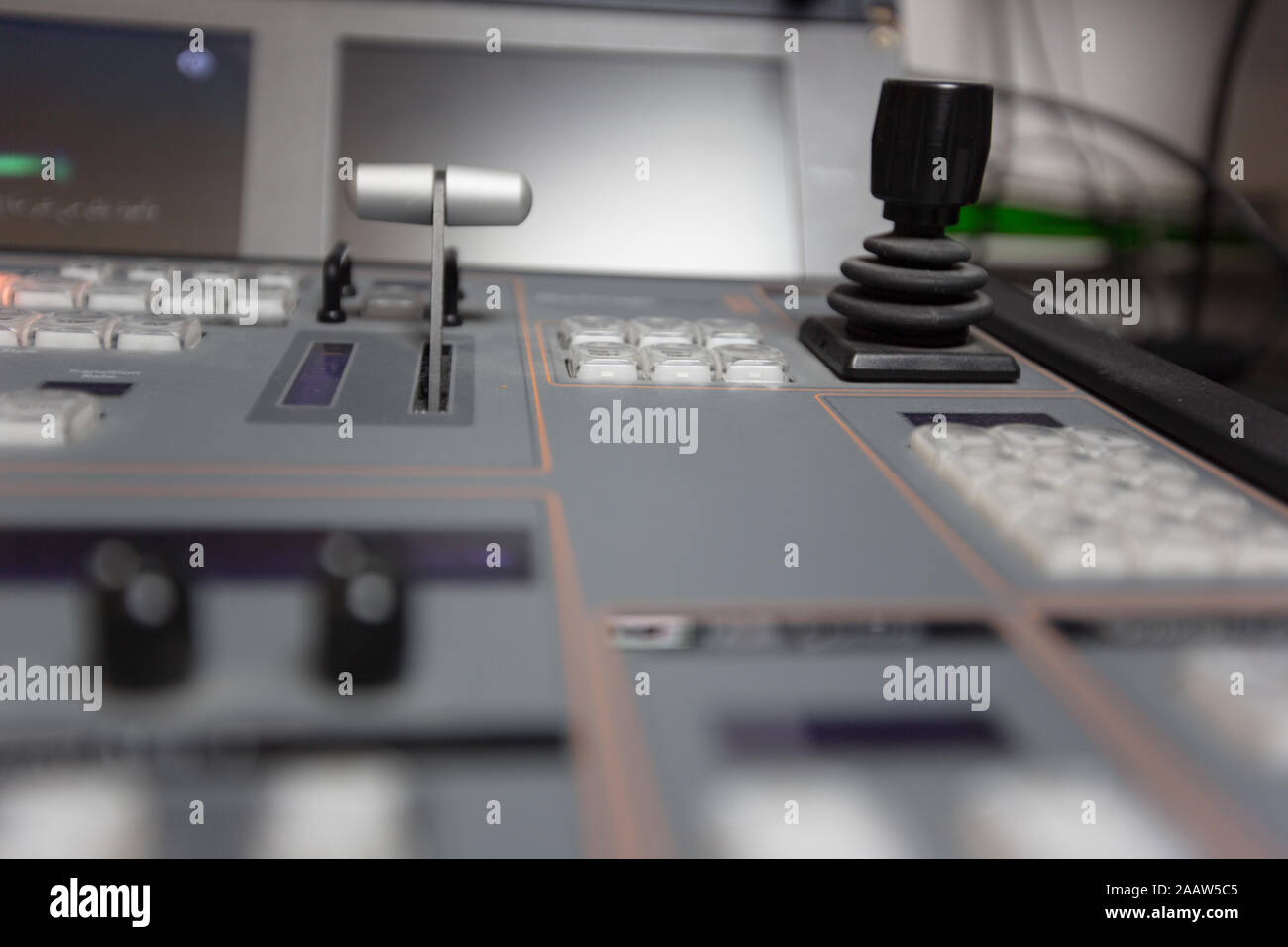 Broadcast studio video and audio switcher mixer Stock Photo - Alamy