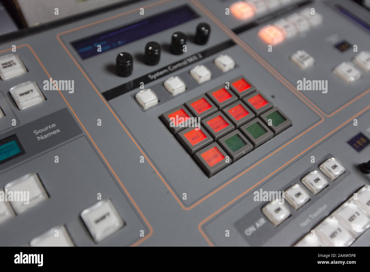 Broadcast studio video and audio switcher mixer Stock Photo - Alamy