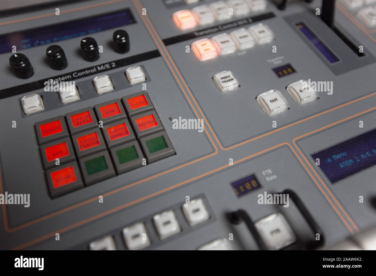 Broadcast studio video and audio switcher mixer Stock Photo - Alamy