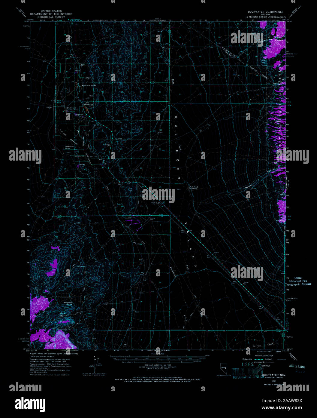 Map of duckwater hi-res stock photography and images - Alamy