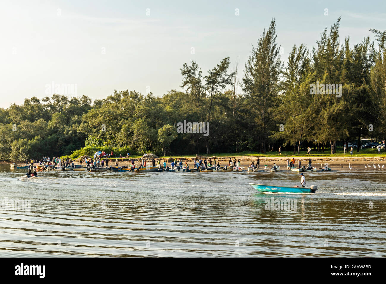 Fishing community and local community buying and selling fish near ...