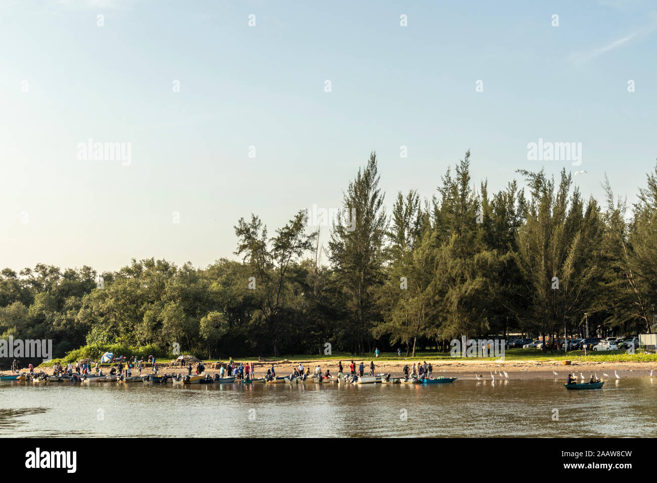 Fishing community and local community buying and selling fish near ...