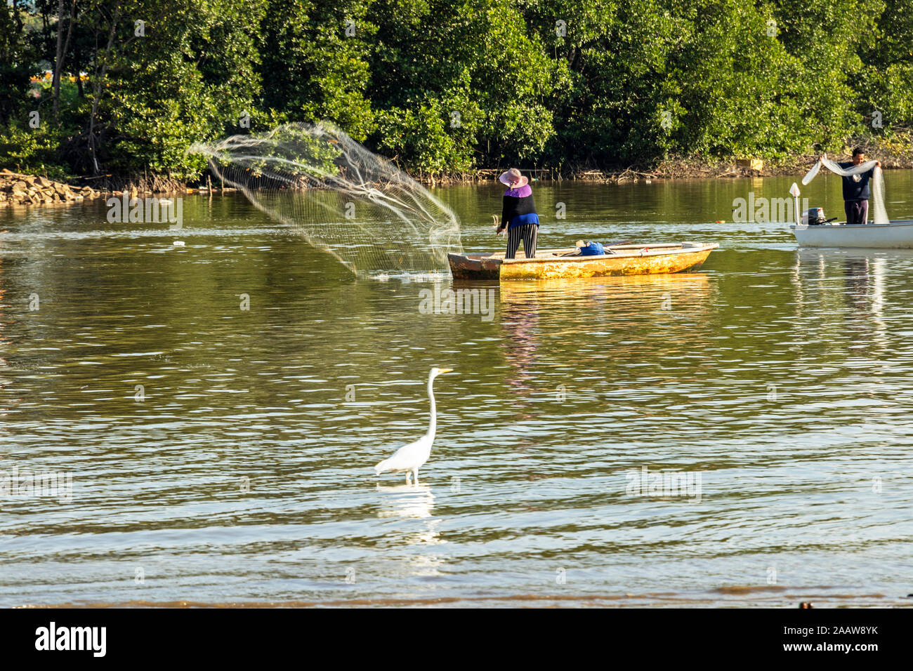 Fishing community and local community buying and selling fish near ...