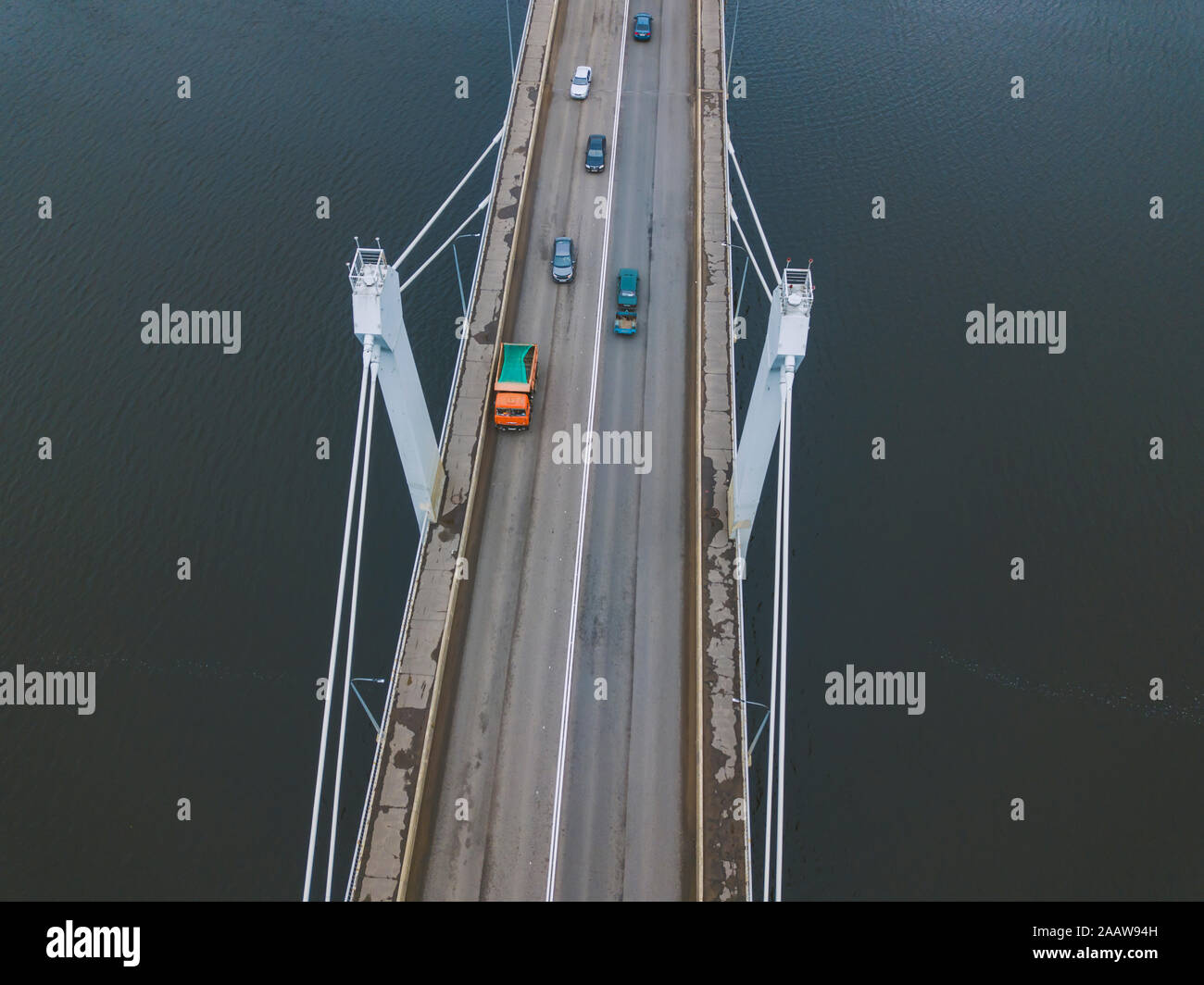 Aerial view of Bridge over Volga River, Moscow, Russia Stock Photo - Alamy