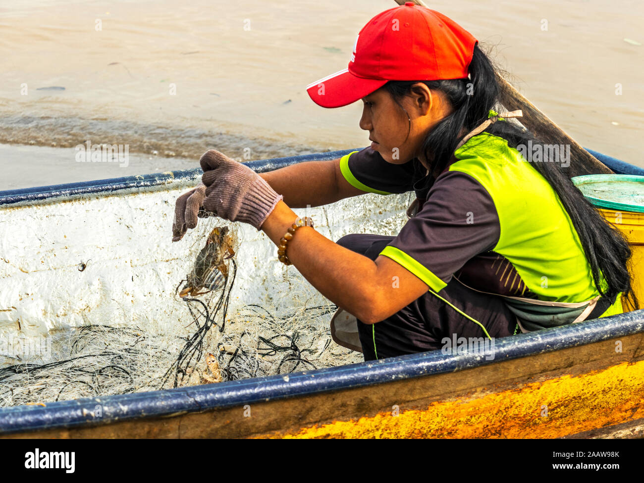 Fishing community and local community buying and selling fish near ...