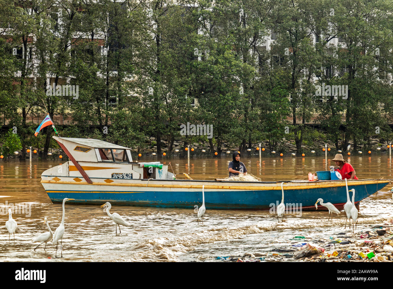 Fishing community and local community buying and selling fish near ...