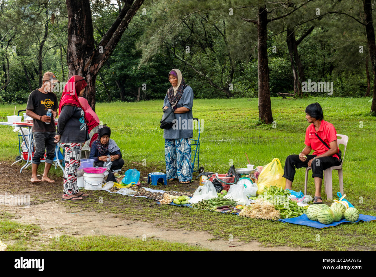 Fishing community and local community buying and selling fish near ...