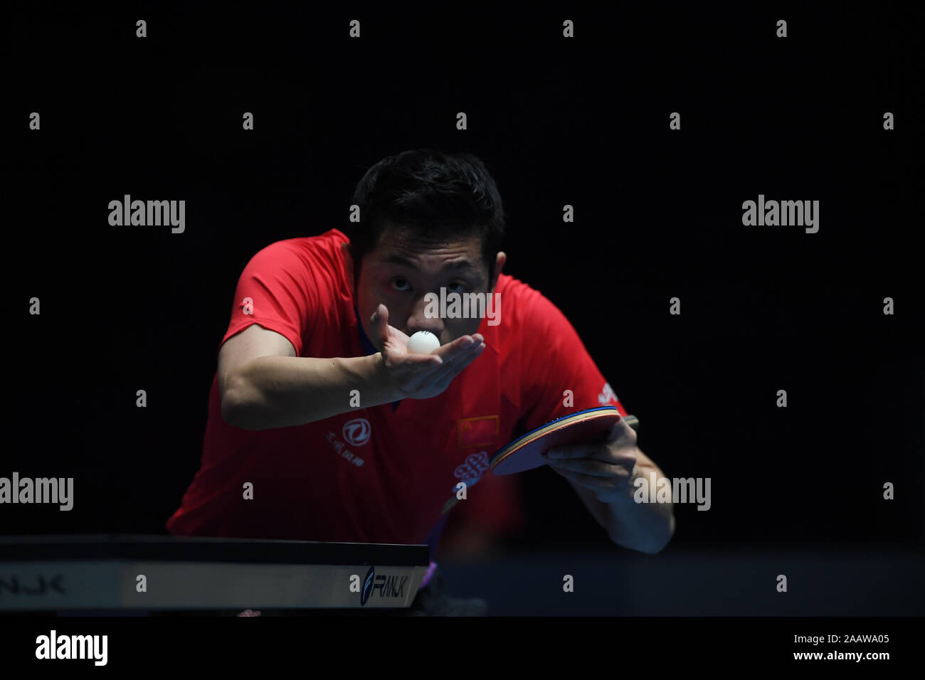 Tampines Walk, Singapore. 24th Nov, 2019. Xin Xu (CHN), Nov 24, 2019 - Table Tennis: Match 28 ...