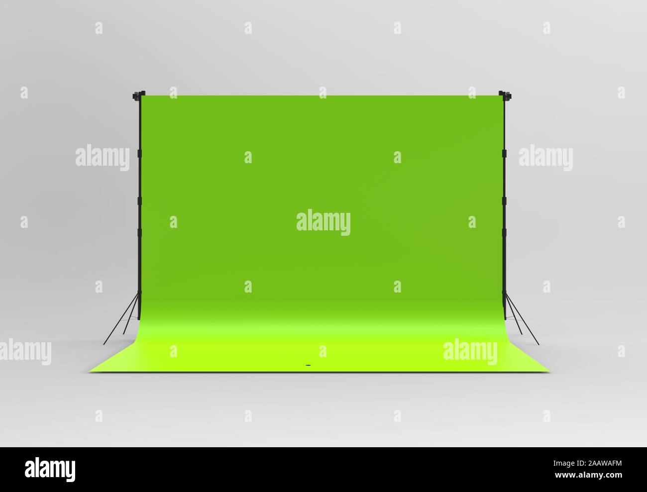 Green Studio Background 3D Rendering Stock Photo - Alamy