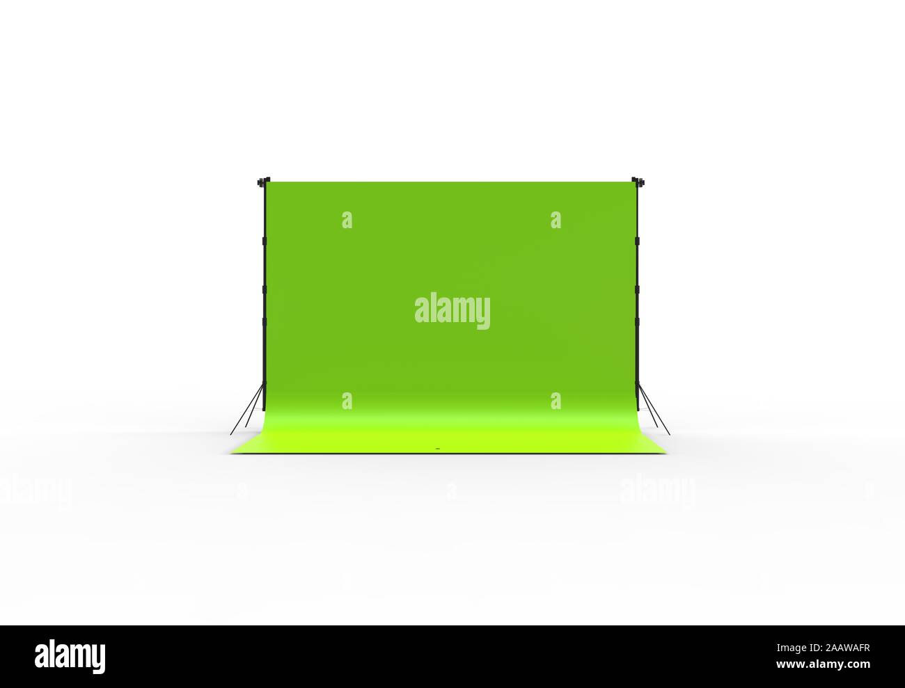 Green Studio Background 3D Rendering Stock Photo - Alamy