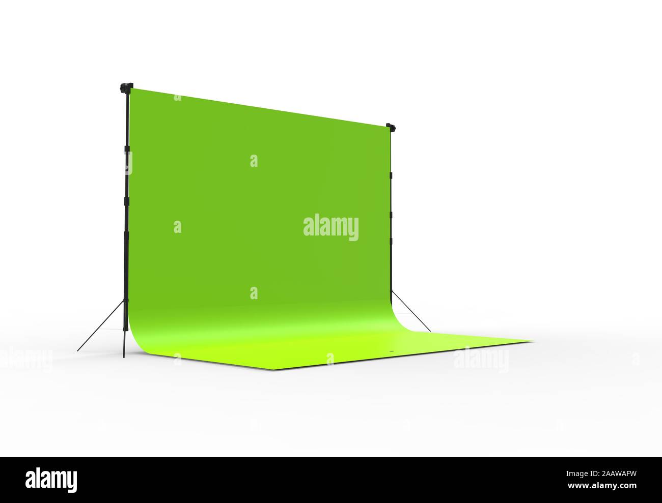 Green Studio Background 3D Rendering Stock Photo - Alamy