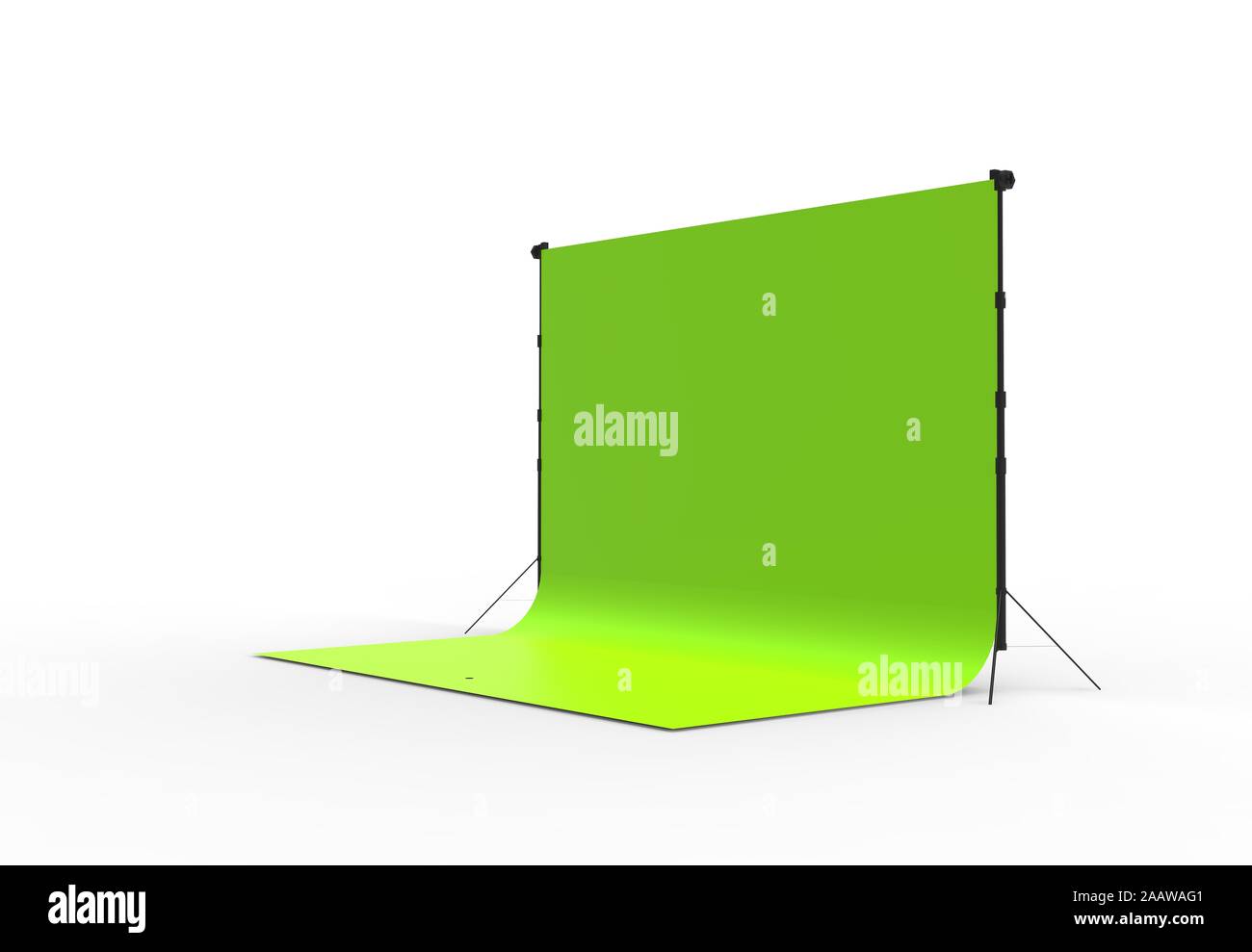 Green Studio Background 3D Rendering Stock Photo - Alamy