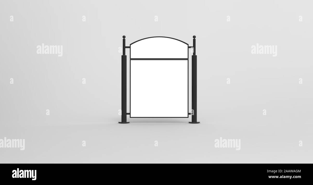 empty sign board 3D Rendering Stock Photo - Alamy