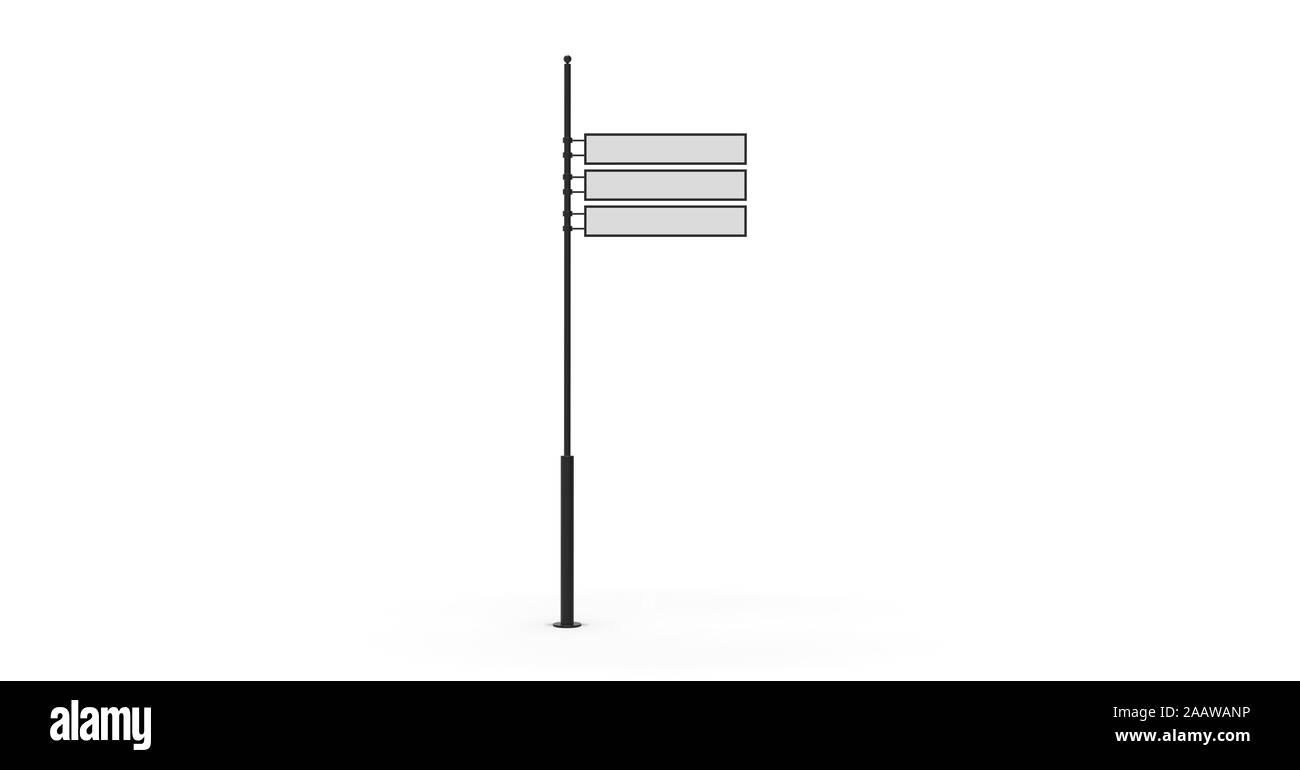 empty sign board 3D Rendering Stock Photo - Alamy