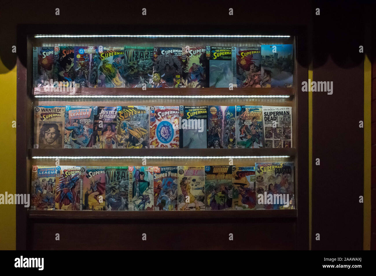 OCT. 26, 2019-MANILA PHILIPPINES : Comic book on display and on a frame ...