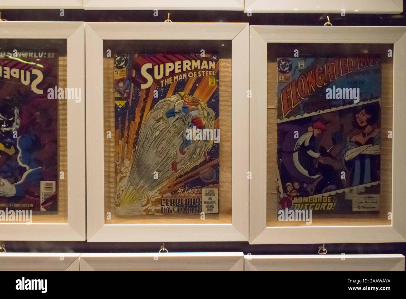 OCT. 26, 2019-MANILA PHILIPPINES : Comic book on display and on a frame ...