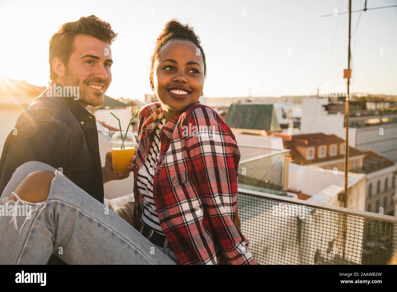 Young people having a rooftop party hi-res stock photography and images ...