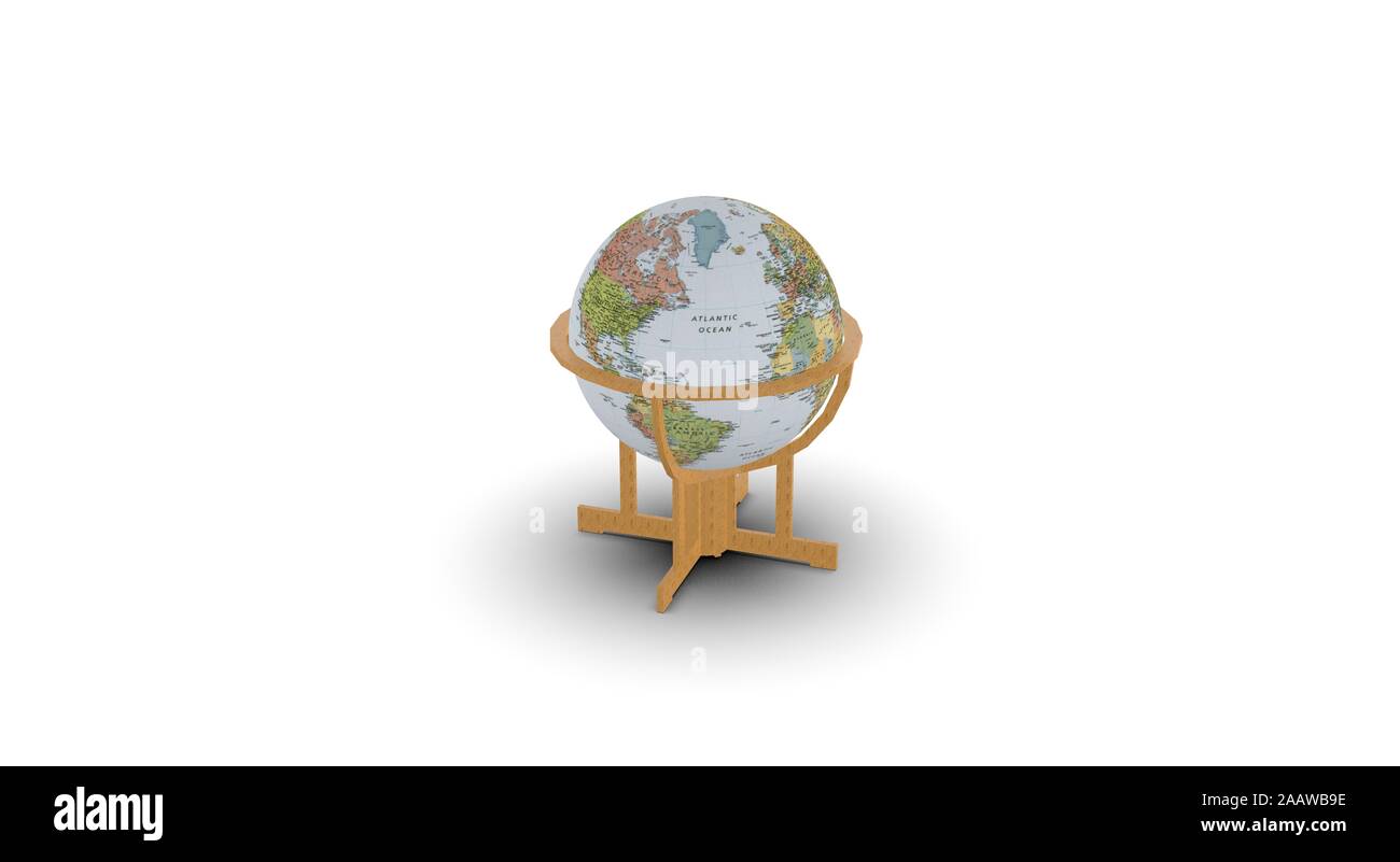 earth globe isolated 3D Rendering Stock Photo - Alamy
