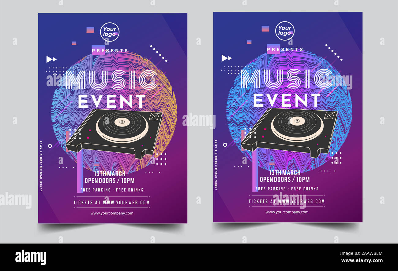 Dance Club Night Party Flyer Brochure Layout Template. Club Party ...