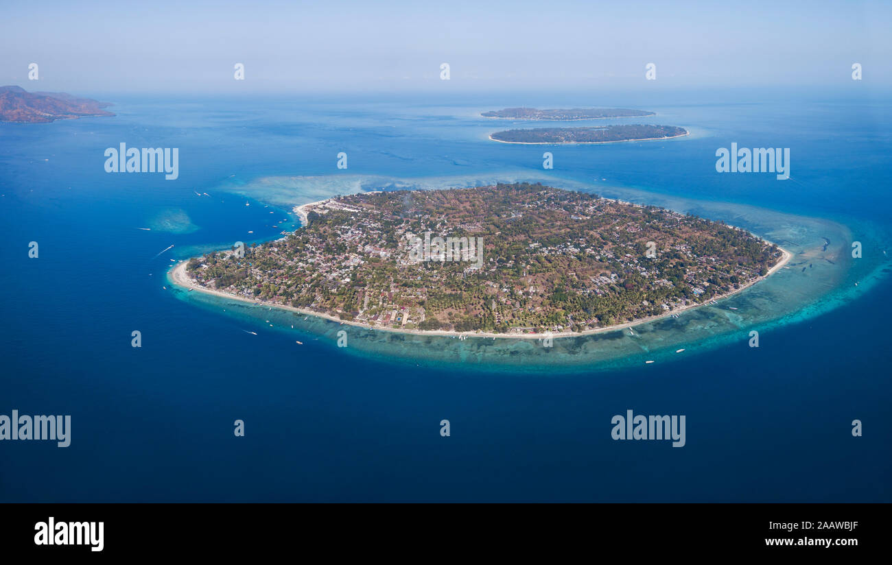 Aerial gili trawangan island tropical hi-res stock photography and ...