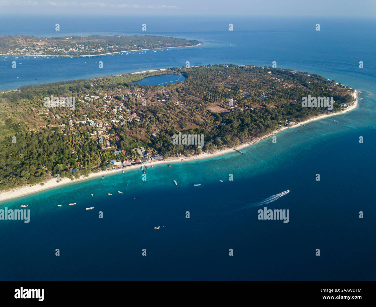 Aerial gili trawangan island tropical hi-res stock photography and ...