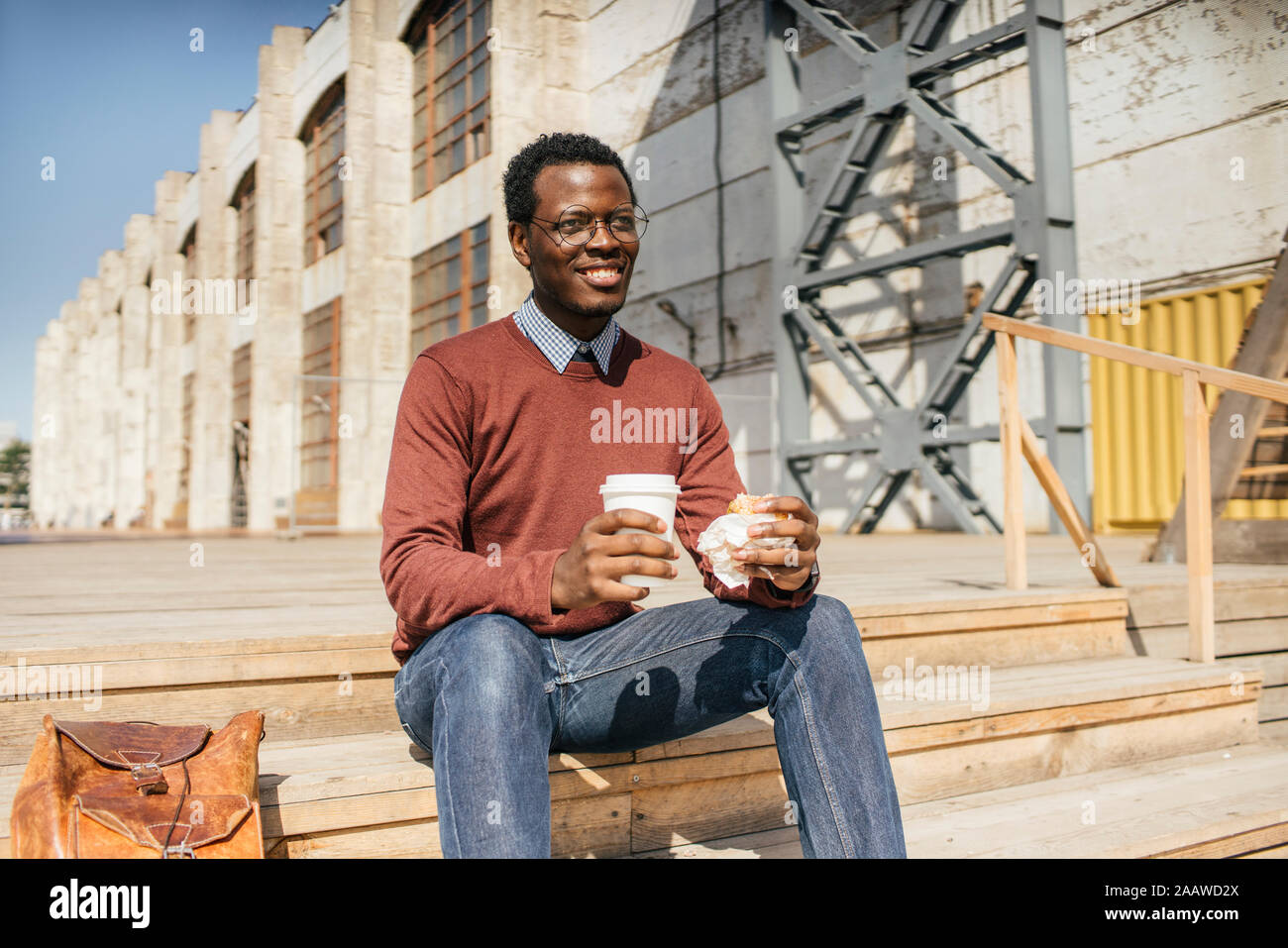 Man eating stairs hi-res stock photography and images - Alamy