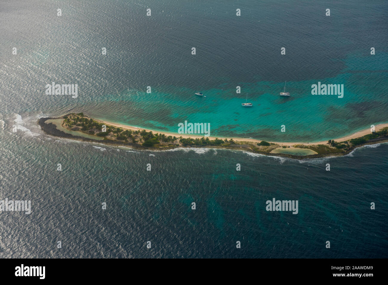 Aerial view of Sandy Island at Grenada, Caribbean Stock Photo - Alamy