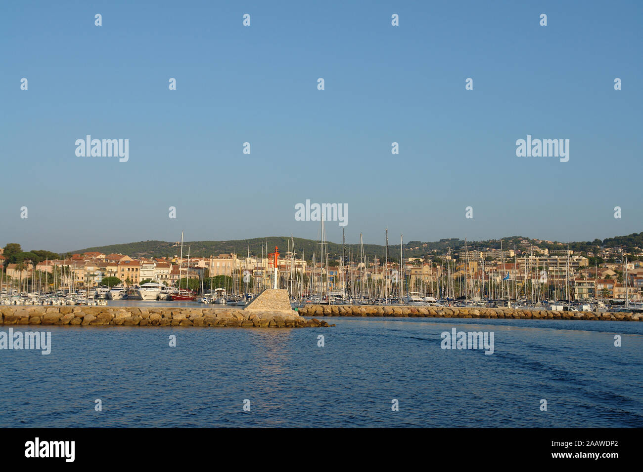 Entrance to the port of Bandol Stock Photo - Alamy