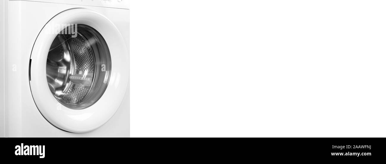 Major appliance - Side view close door fragment washing machine ...