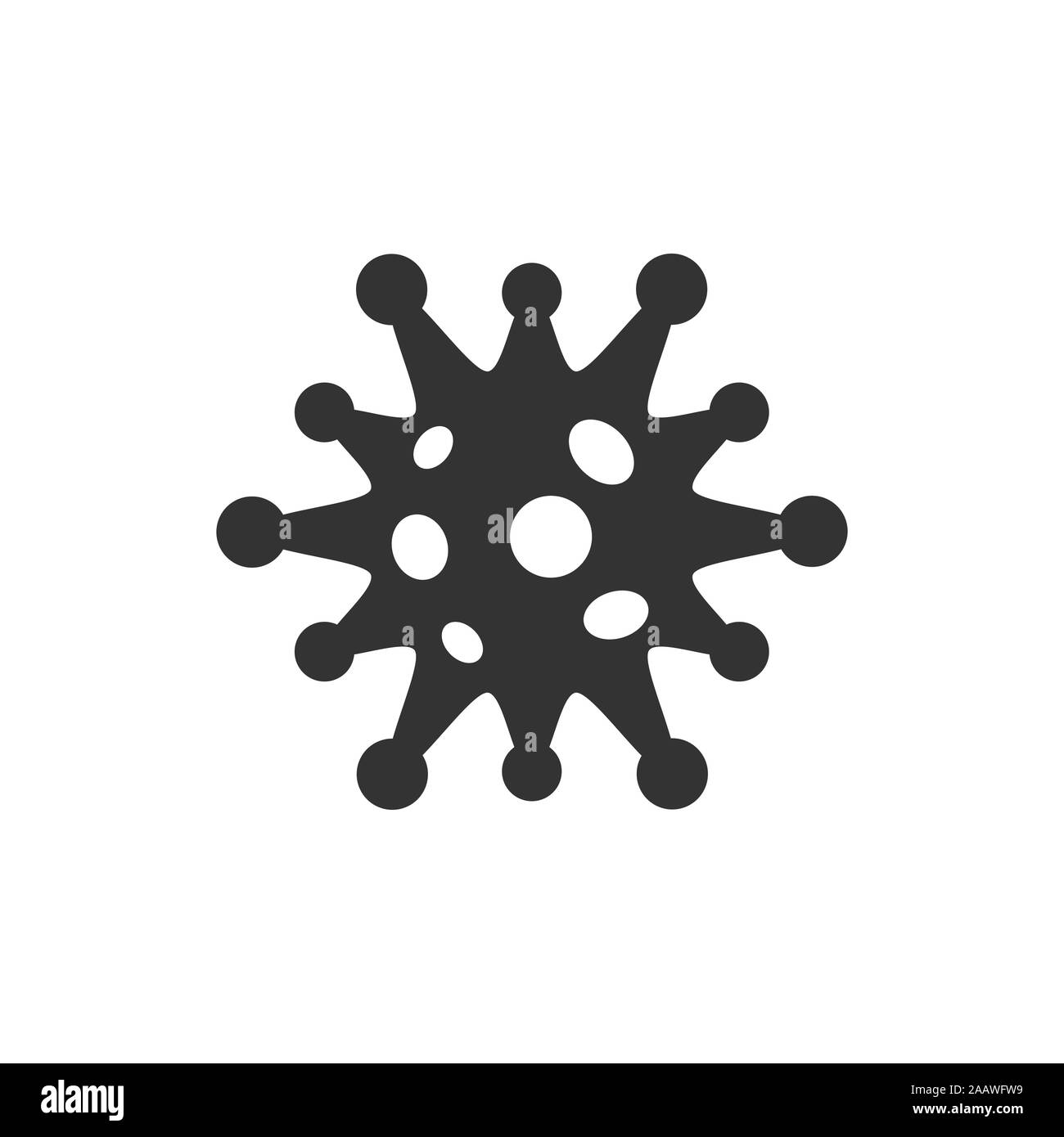 Disease bacteria icon in flat style. Allergy vector illustration on ...