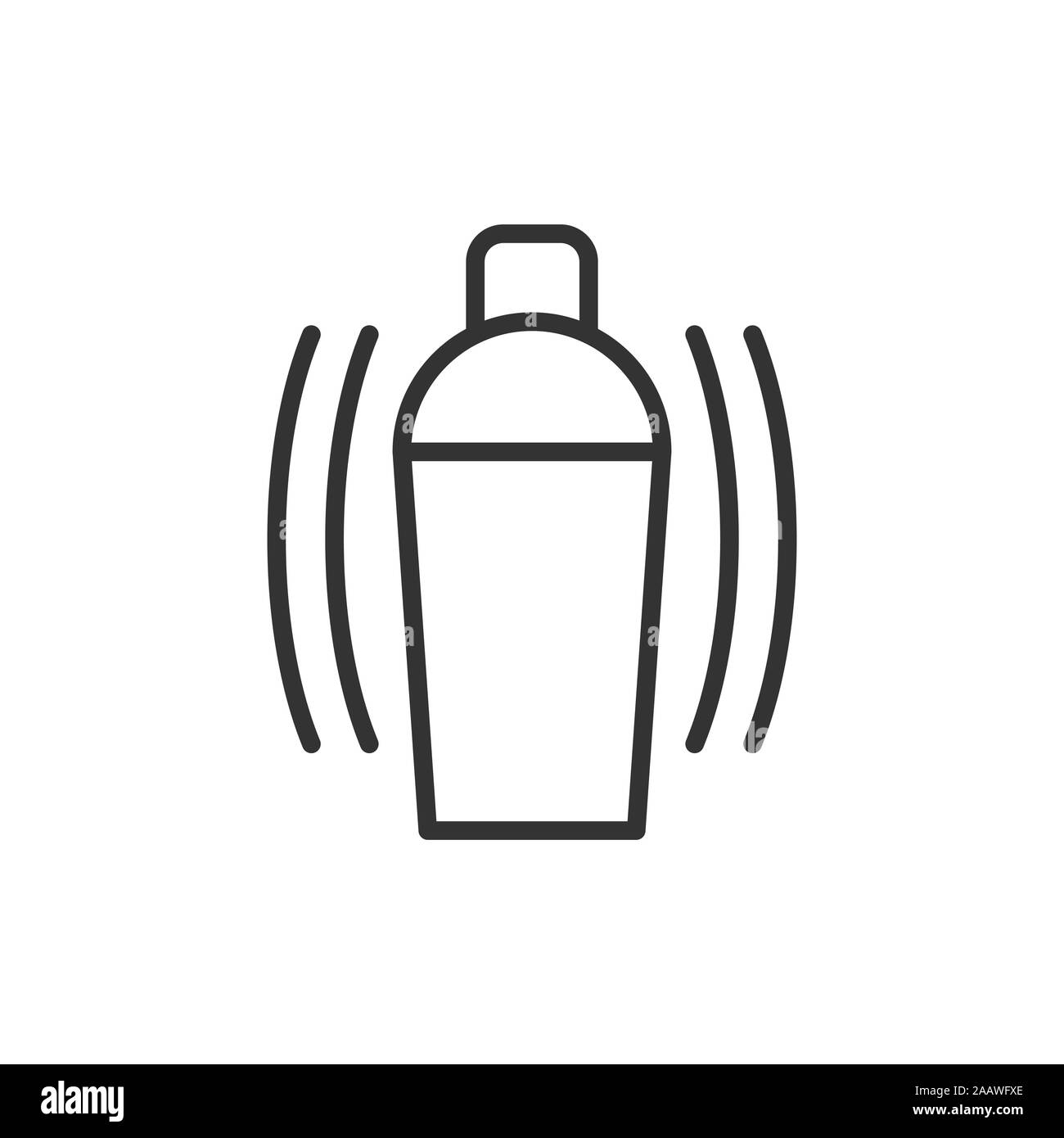 Shaker cocktail icon in flat style. Alcohol bottle vector illustration ...