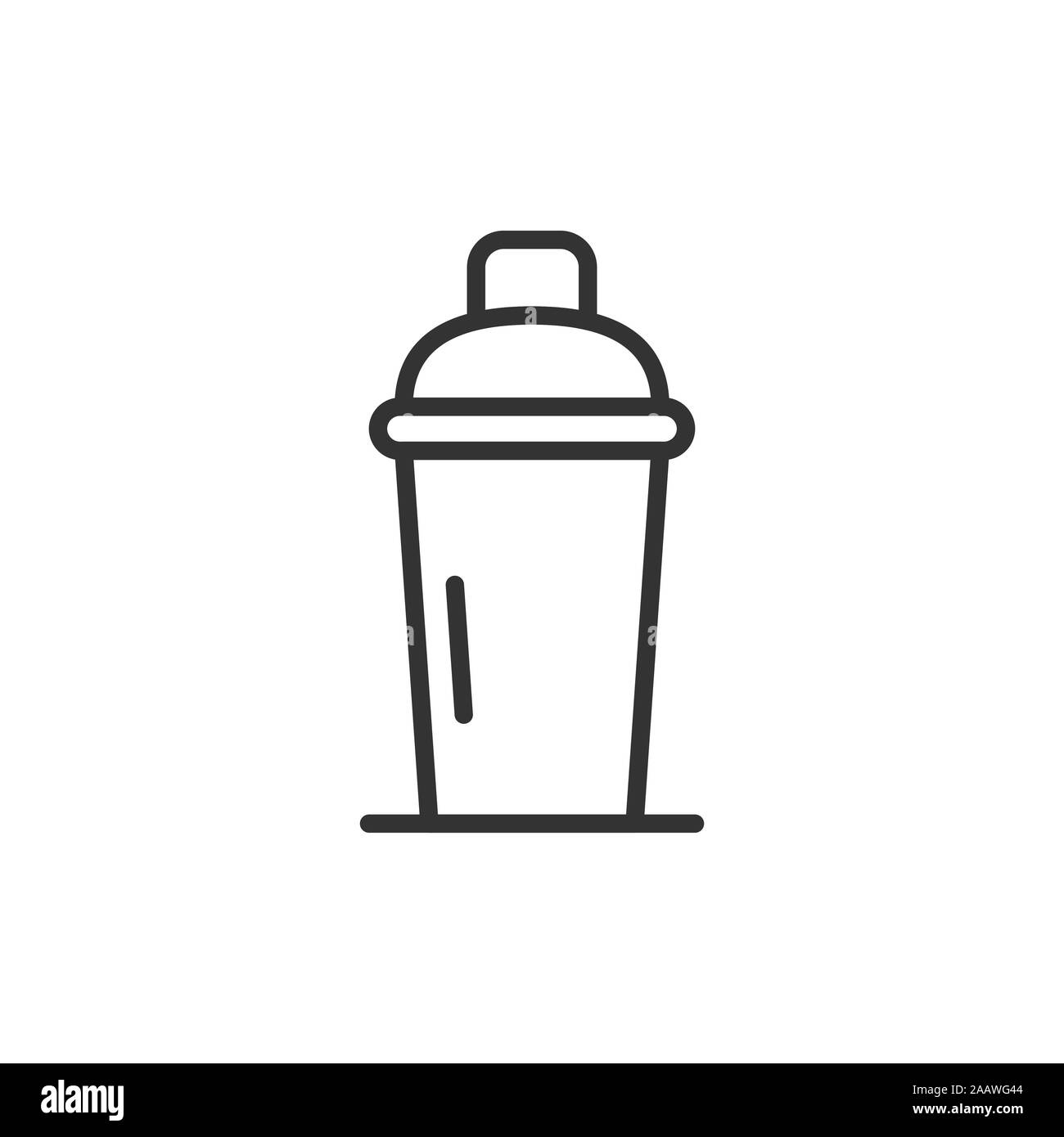 Shaker cocktail icon in flat style. Alcohol bottle vector illustration ...