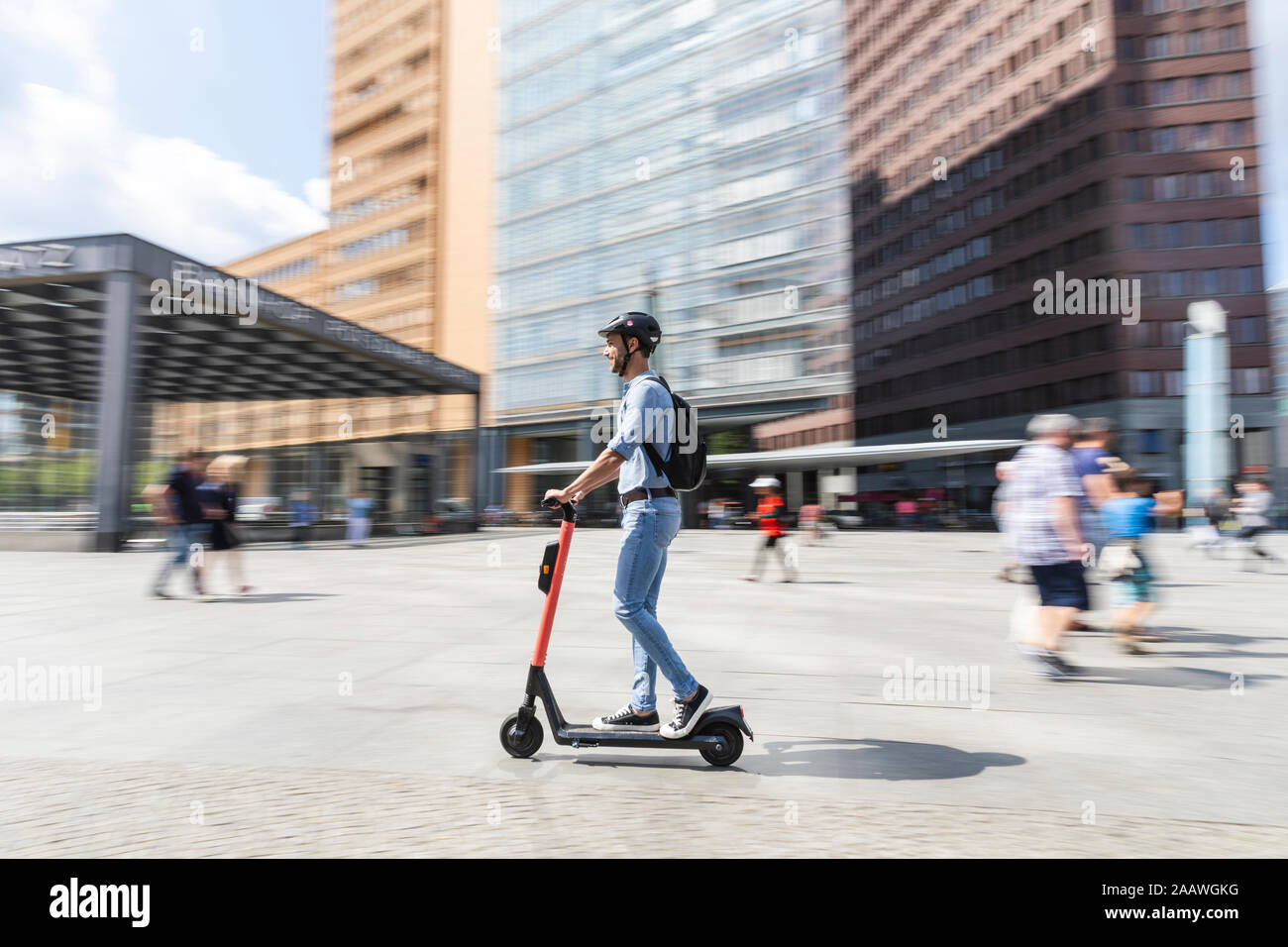 Man riding e scooter germany hi-res stock photography and images - Alamy