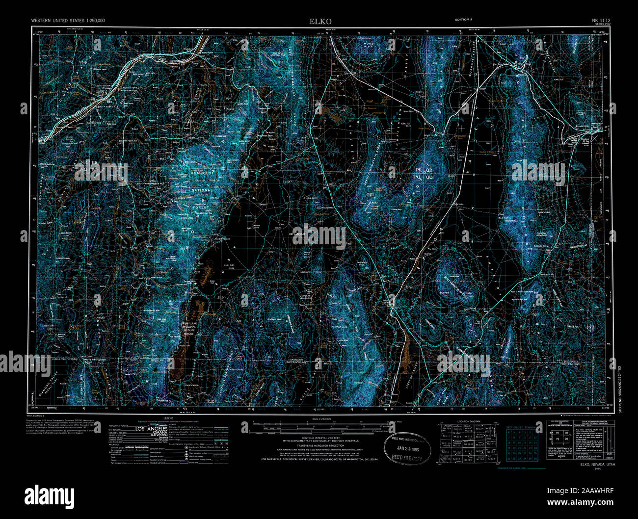 Map of elko hi-res stock photography and images - Alamy