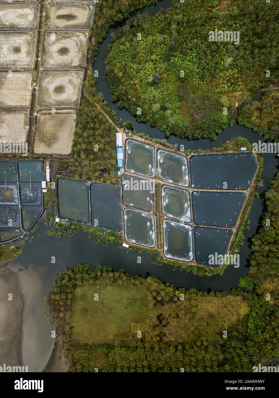 Aerial view of shrimp farm, Bali, Indonesia Stock Photo - Alamy