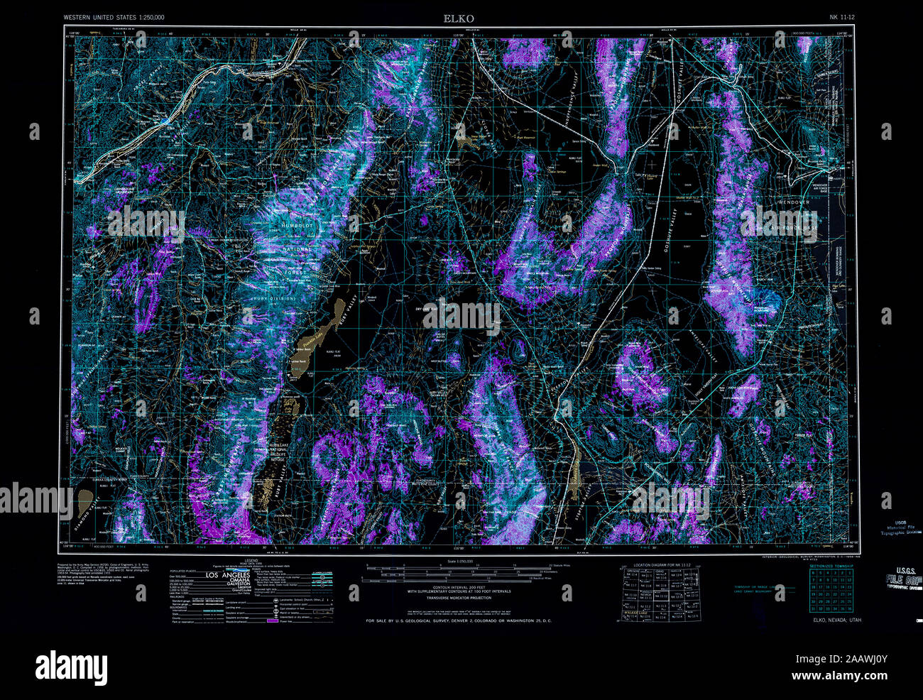 Map of elko hi-res stock photography and images - Alamy