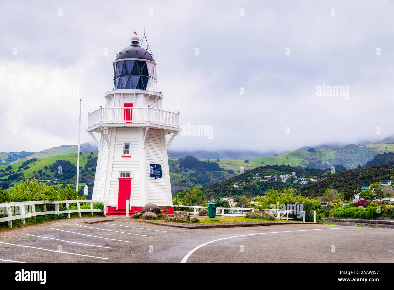 New Zealand, South Island, Akaroa, Architecture of Akaroa Head ...