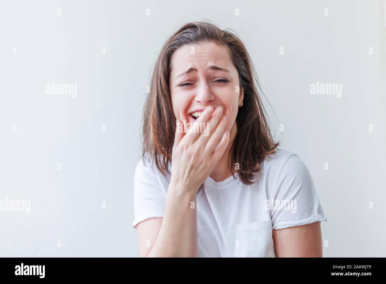 Happy girl smiling. Beauty portrait young happy positive laughing ...
