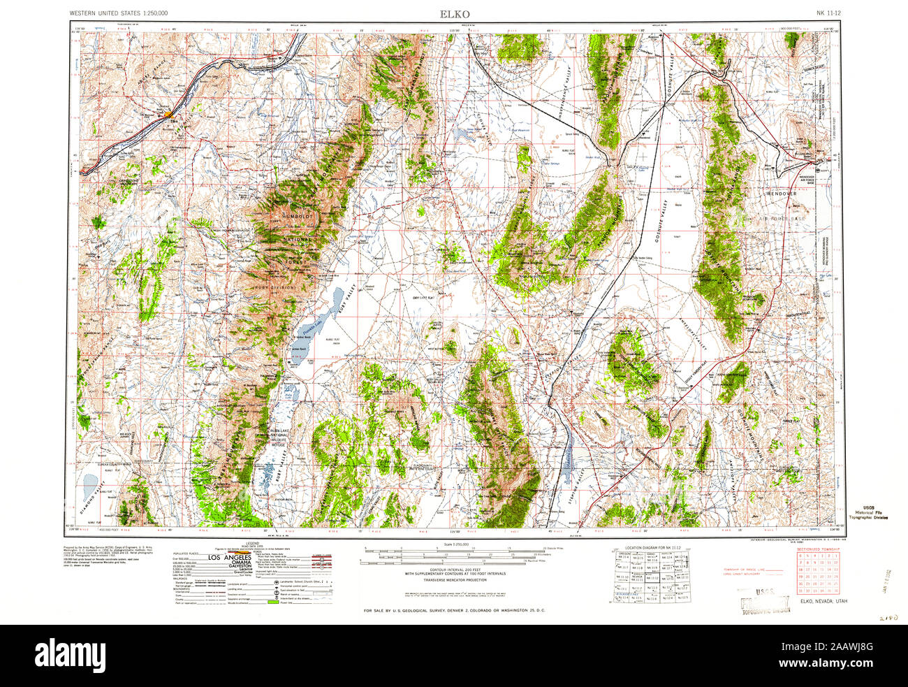 Map of elko hi-res stock photography and images - Alamy