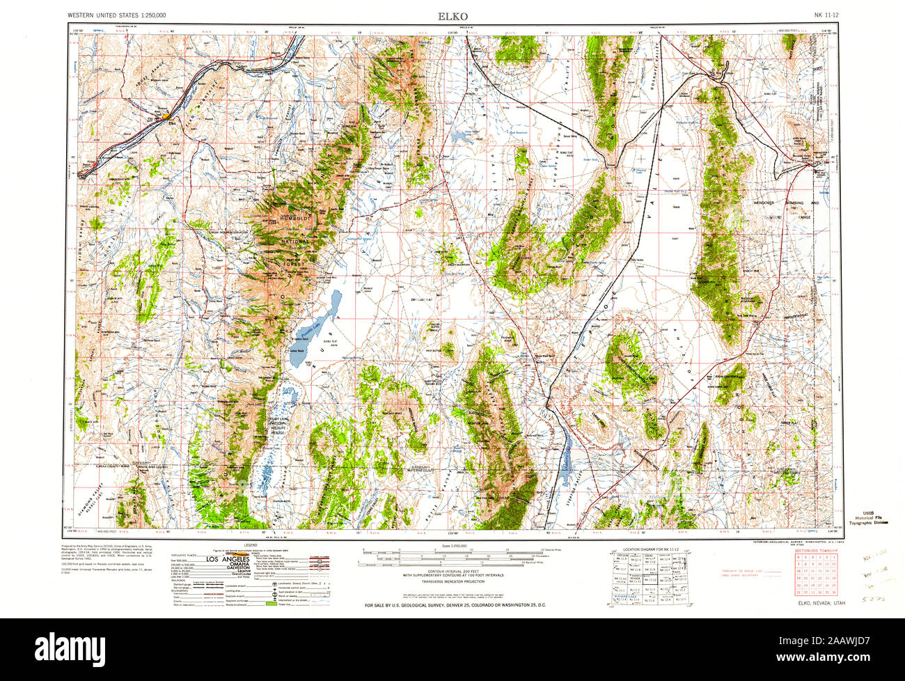 Map of elko hi-res stock photography and images - Alamy