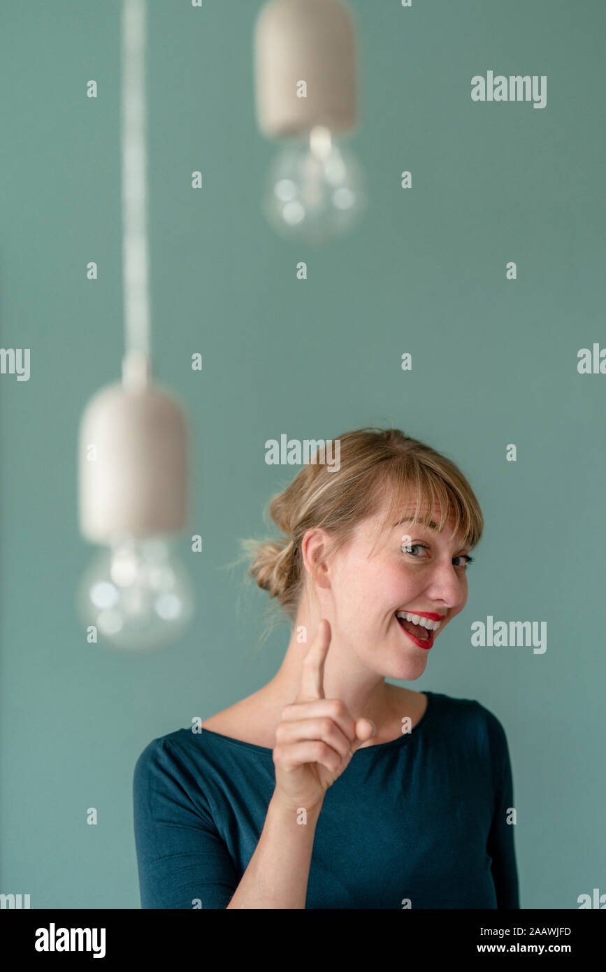 Portrait of excited woman Stock Photo - Alamy