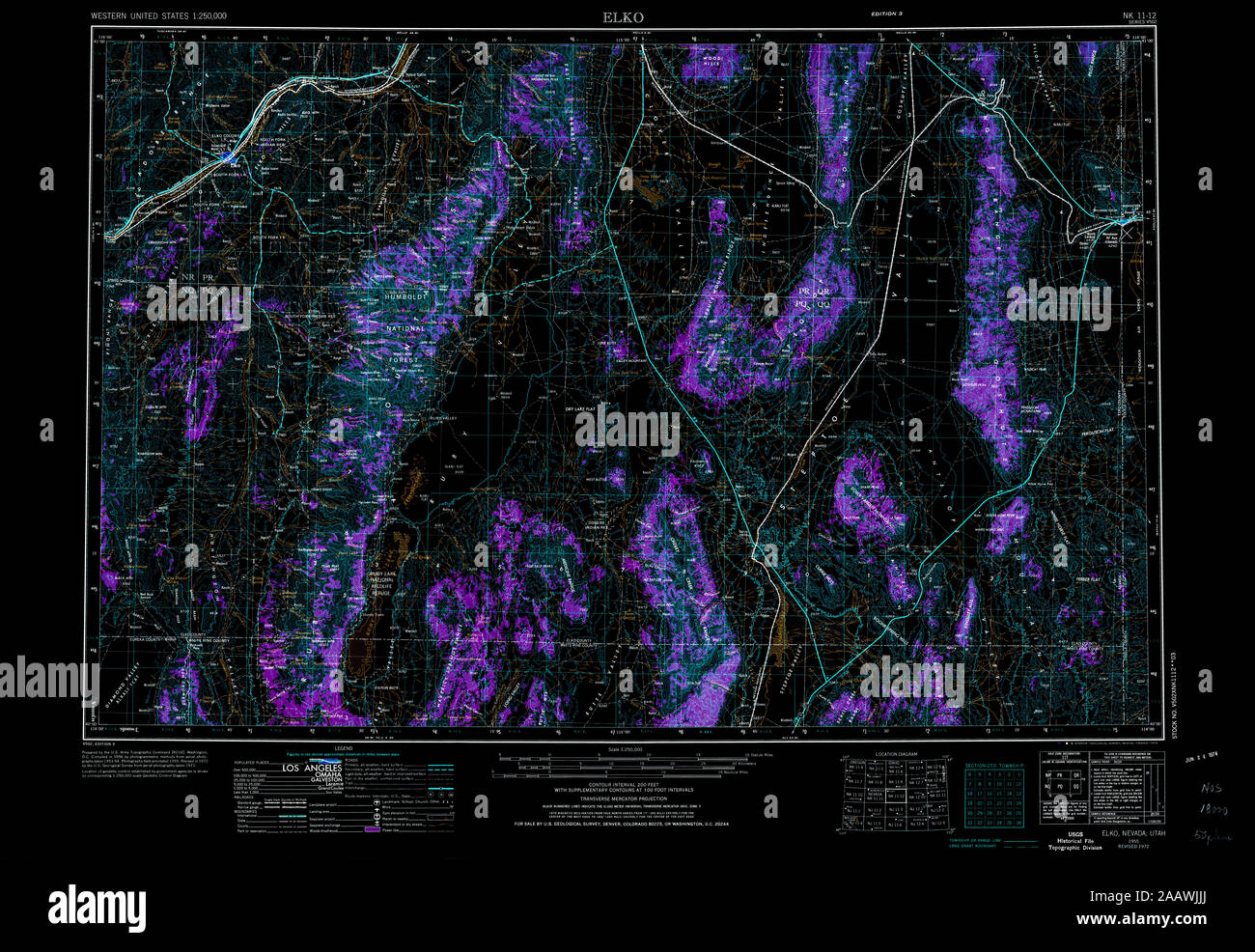 Map of elko hi-res stock photography and images - Alamy