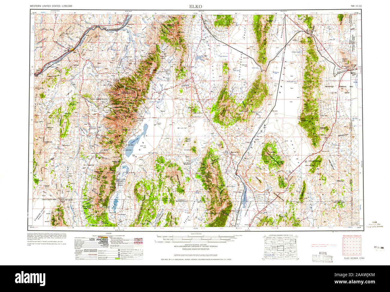 Map of elko hi-res stock photography and images - Alamy
