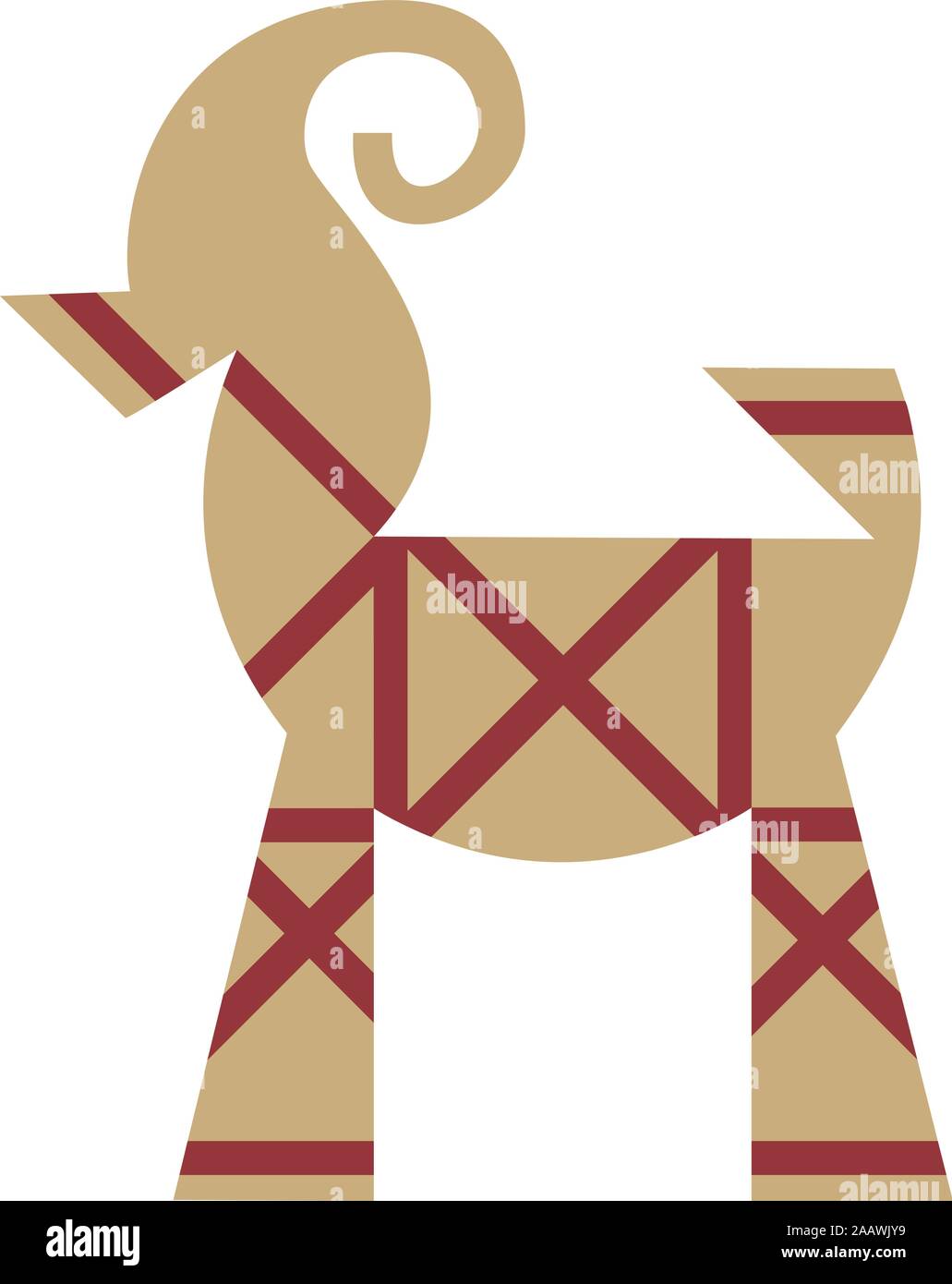 Graphic Christmas goat symbol, vector Stock Vector Image & Art - Alamy