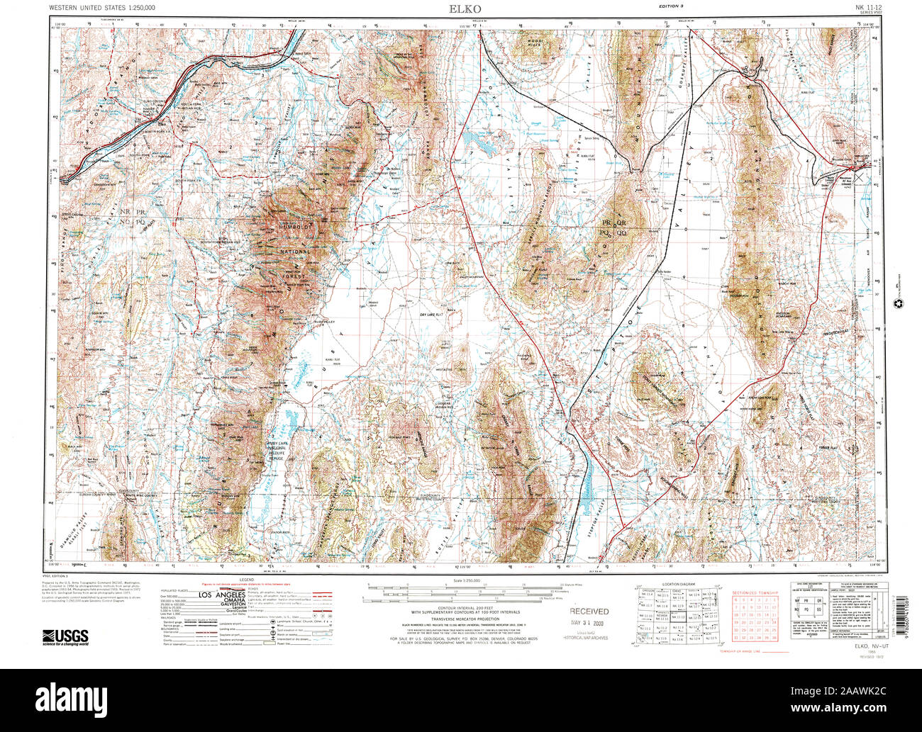 Map of elko hi-res stock photography and images - Alamy