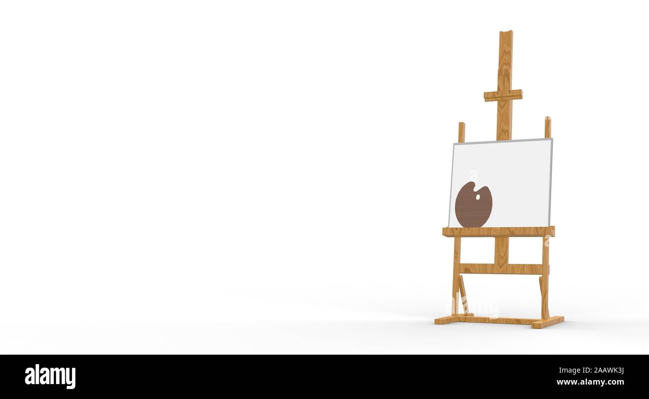 Drawing Easel Stand 3D Rendering Stock Photo - Alamy